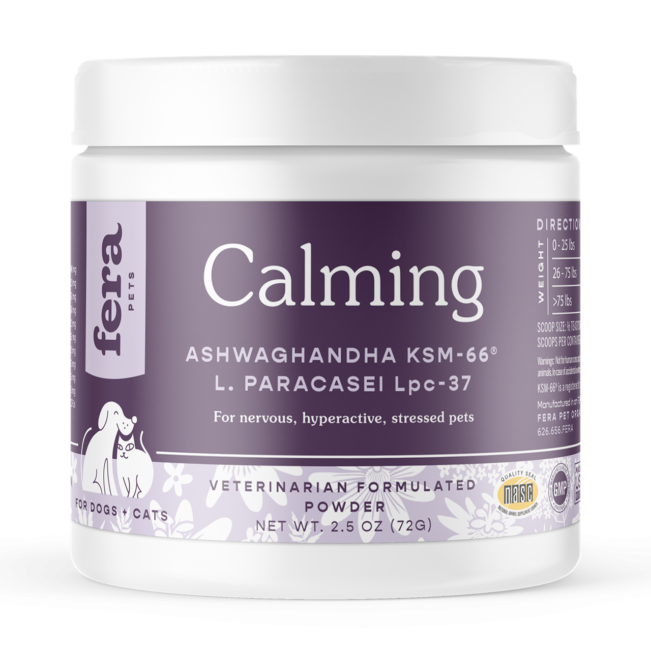 Fera Pet Organics Dog and Cat Supplement, Calming Support