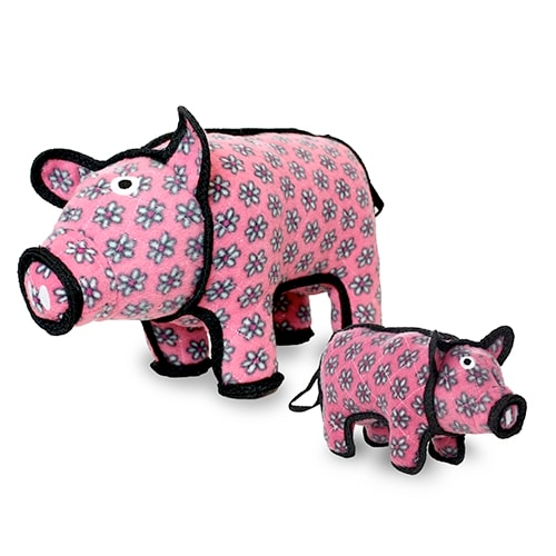 Tuffy Barnyard Dog Tug and Fetch Toys, Polly Pig (mini and regular siz ...